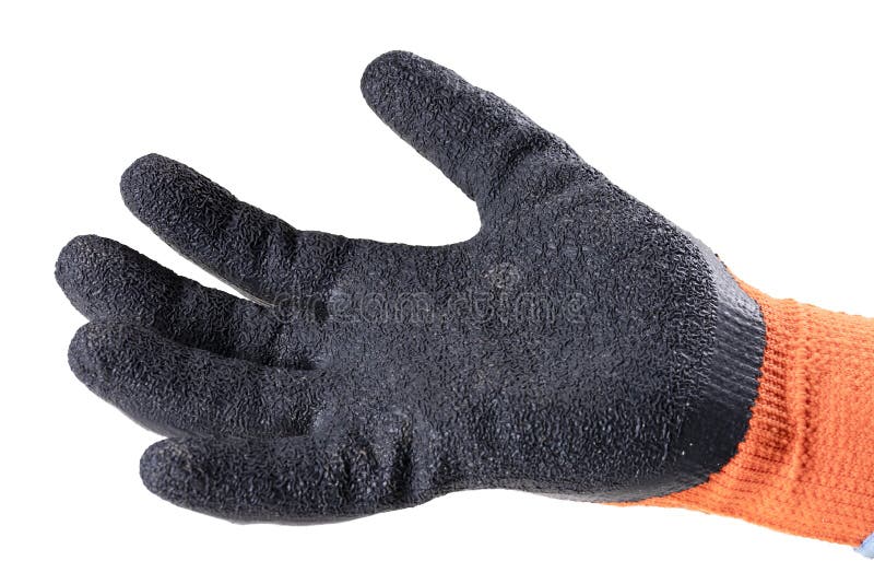 Work Glove with a Black Protective Rubber Coating. Workwear for ...