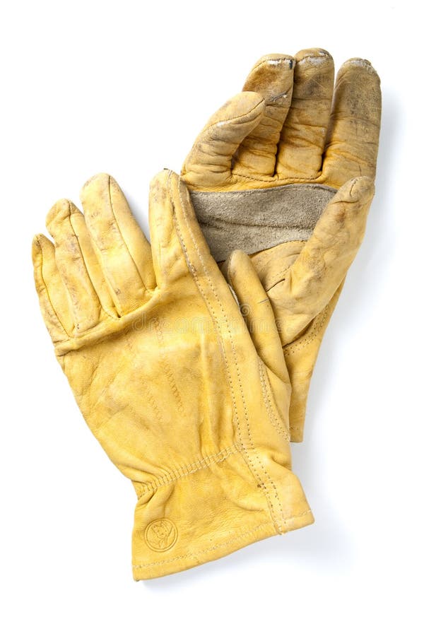 Work Gloves Isolated on White Stock Image - Image of background, glove ...