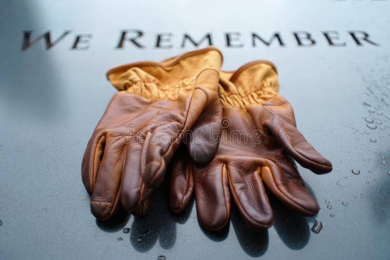 Work Gloves on a Memorial Paying Tribute To the Victims of the 9 11 ...