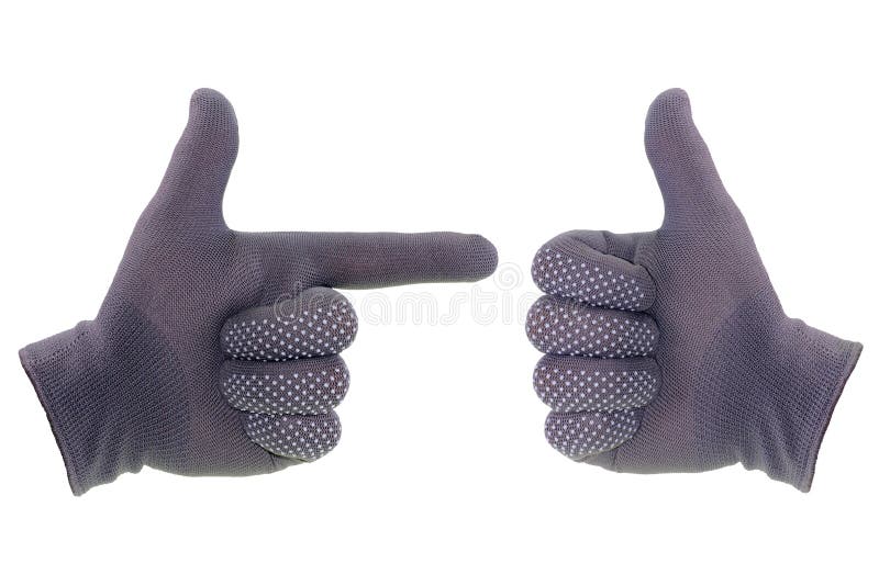 Work Gloves is Point the Finger Symbol Stock Photo - Image of isolated ...