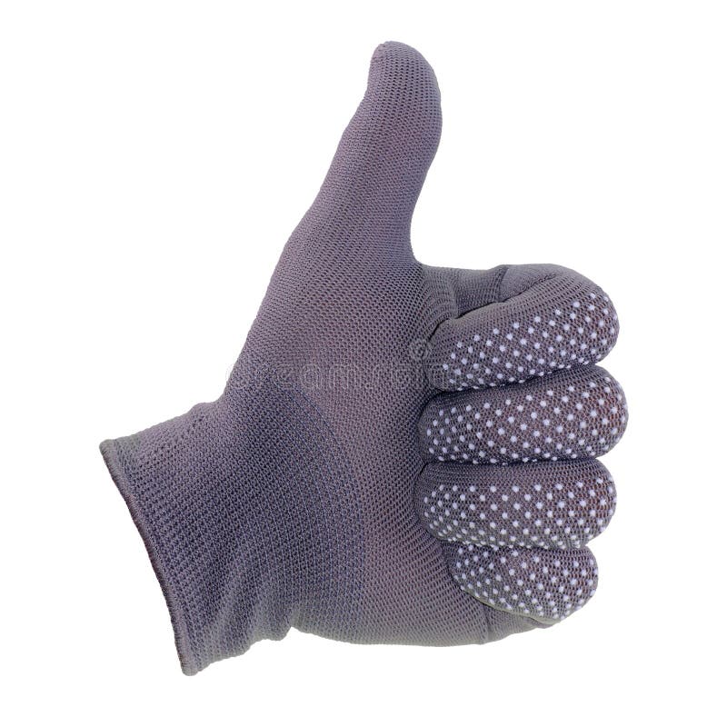 Work Gloves is Point the Finger Symbol Stock Photo - Image of dirty ...