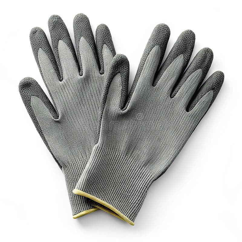 Work Gloves with Rubber Coating on White Background Stock Illustration ...