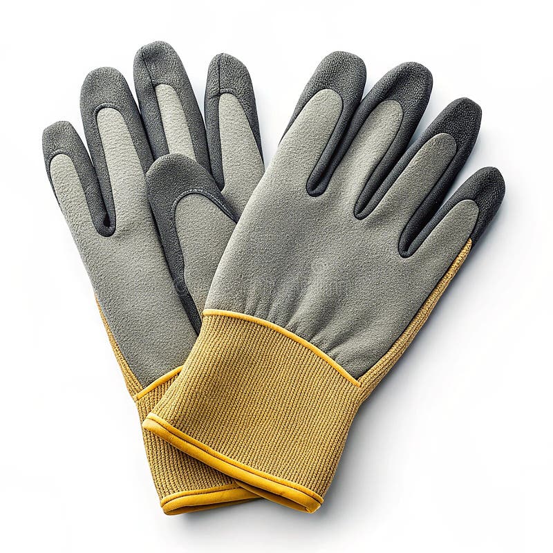 Work Gloves with Rubber Coating on White Background Stock Illustration ...