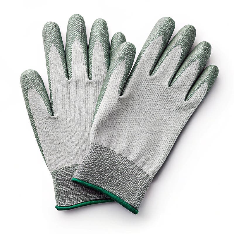 Work Gloves with Rubber Coating on White Background Stock Illustration ...