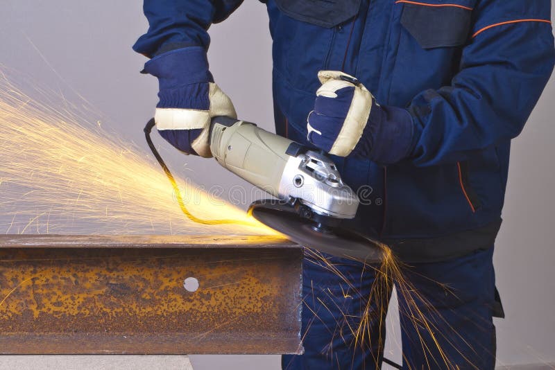 Work with grinder stock image. Image of power, circular - 18841239