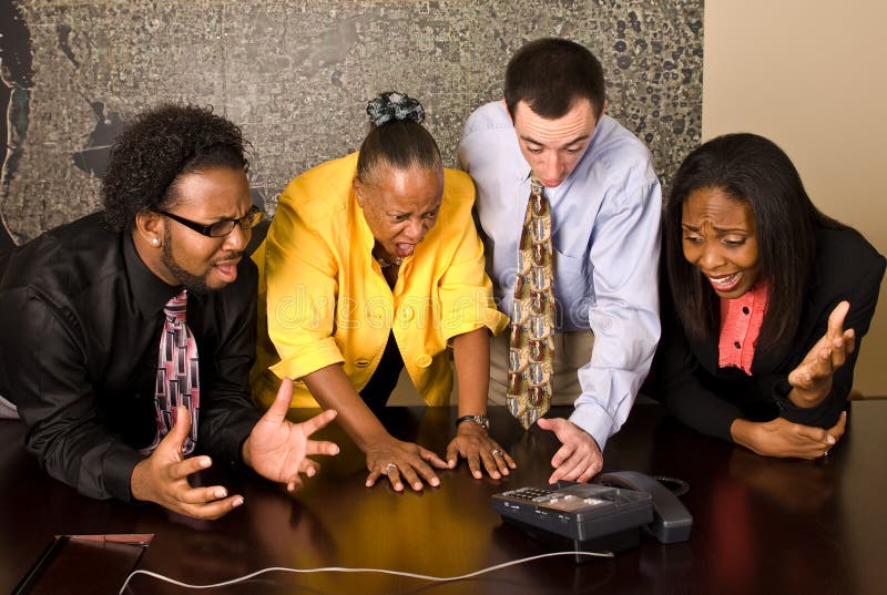 Work Group on a Conference Call Stock Image - Image of partnership ...