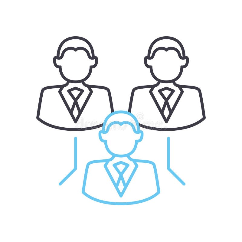 Work Group Line Icon, Outline Symbol, Vector Illustration, Concept Sign ...