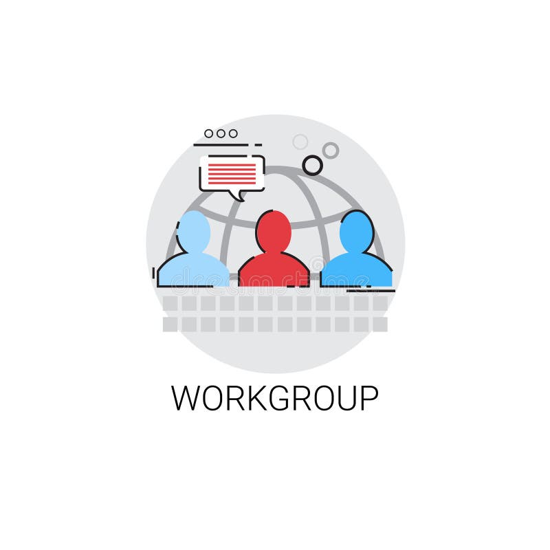 Work Group Management Business Team Leadership Icon Stock Vector ...