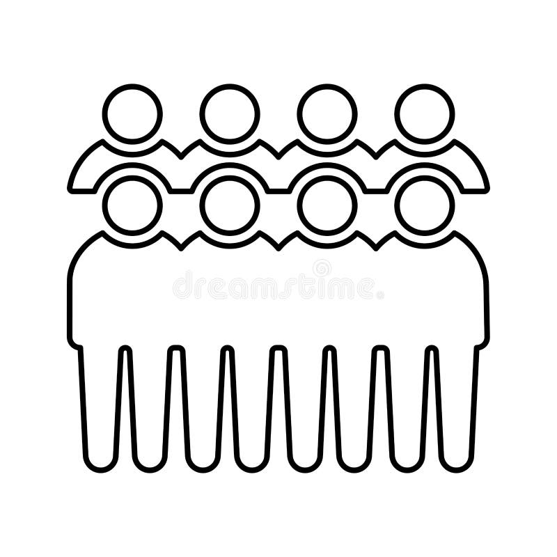 Work Group Outline Icon. Line Art Design Stock Vector - Illustration of ...