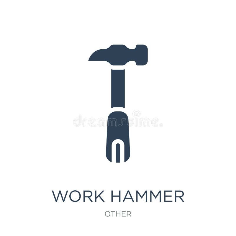 Work Hammer Icon in Trendy Design Style. Work Hammer Icon Isolated on ...