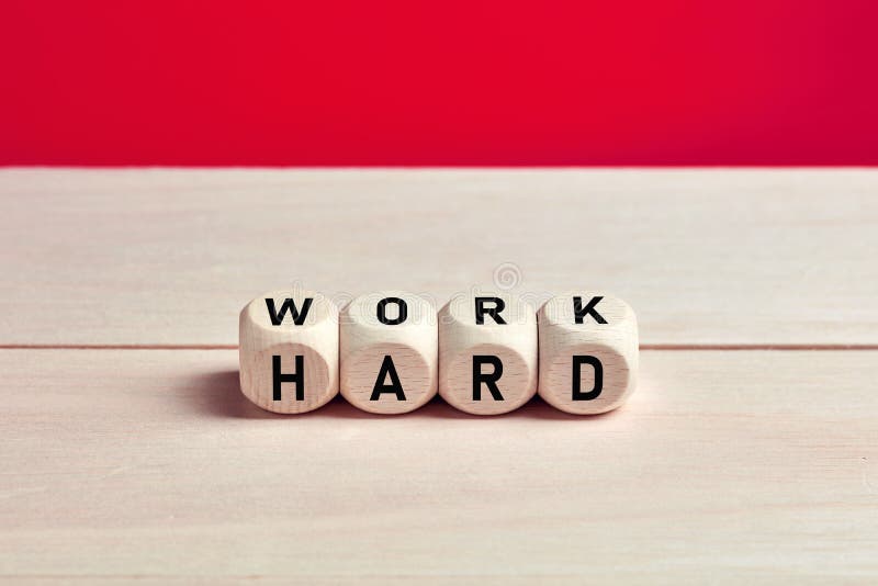 Work hard concept stock image. Image of education, motivational - 195918577