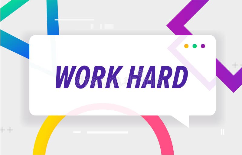 WORK HARD in Design Banner. Vector Template for Web, Print ...