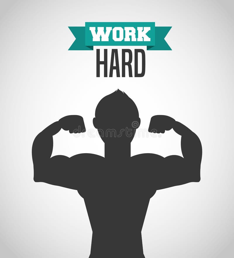 Work hard design stock vector. Illustration of fitness - 64055647