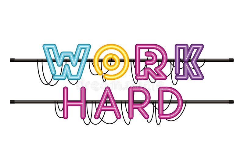 Hard work icon stock vector. Illustration of handle, illustration ...