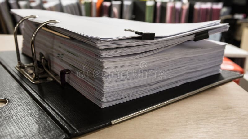 Work Hard, Lot of Work, Stacks of Document Paper and Files Folder on ...
