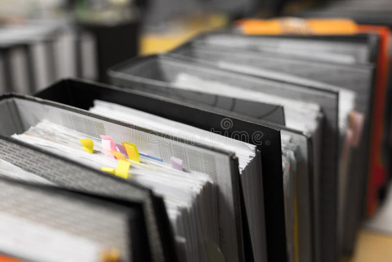 Work Hard, Lot of Work, Stacks of Document Paper and Files Folder on ...