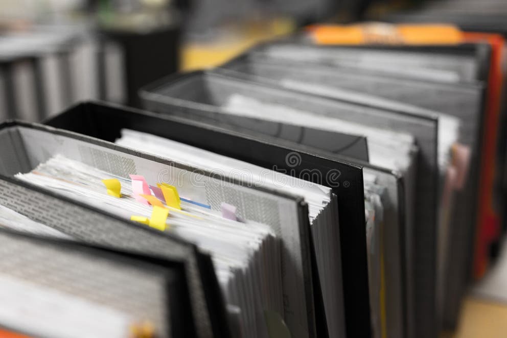 Work Hard, Lot of Work, Stacks of Document Paper and Files Folder on ...