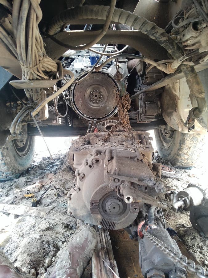 Work Hard Mechanic Coal Mining Location in East Kalimantan Stock Image ...