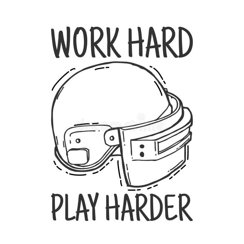 Work Hard Play Harder Typography Design Stock Vector - Illustration of ...