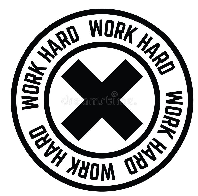 Work hard rubber stamp stock vector. Illustration of hardworking ...