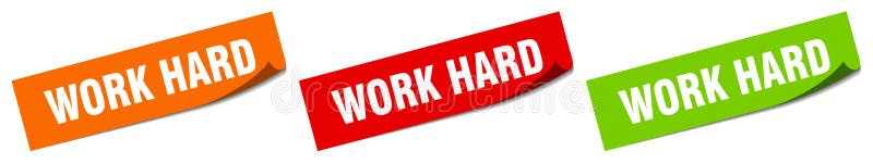 Work Hard Sticker. Work Hard Square Isolated Sign Stock Vector ...