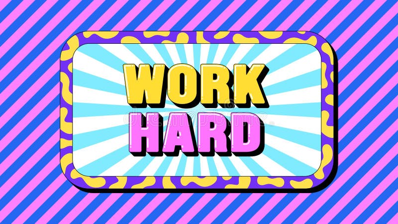 Work Hard Text, Growth Mindset. Text Banner with Motivation Phrase Work ...