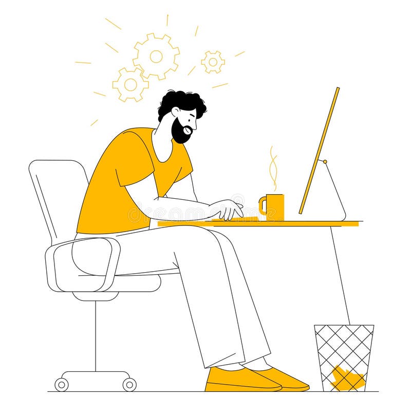 Work Hard To Achieve Maximum Stock Vector - Illustration of hard ...