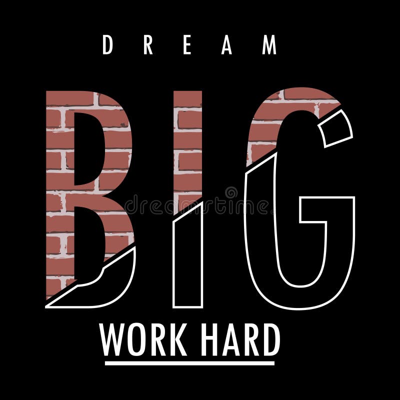Work Hard Typography for T Shirt Design Stock Vector - Illustration of ...