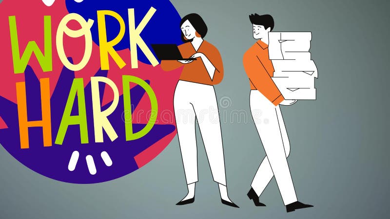 Work Hard Work Smart Make it Happen Stock Illustration - Illustration ...