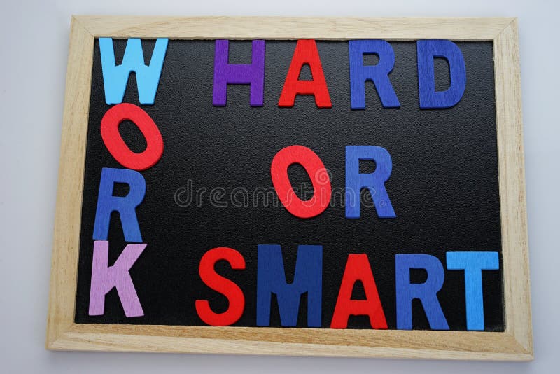 Work Hard or Work Smart Wording Stock Photo - Image of motivation, lamp ...