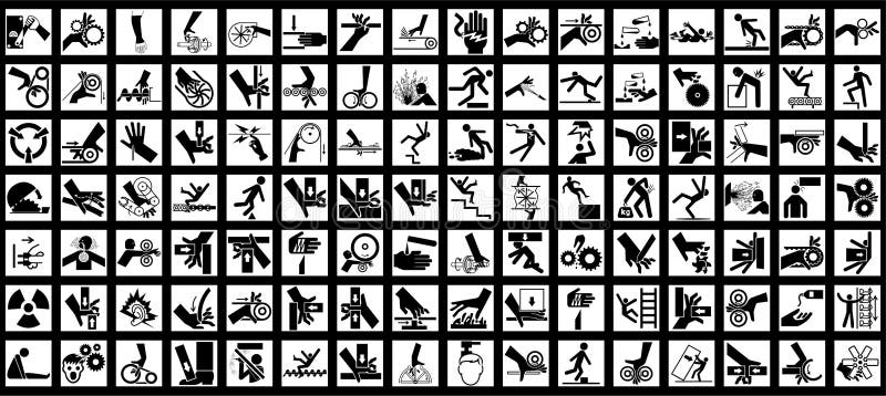 Warning Caution Sign Vector Set Unsafe Condition, Unsafe Act, Near Miss ...