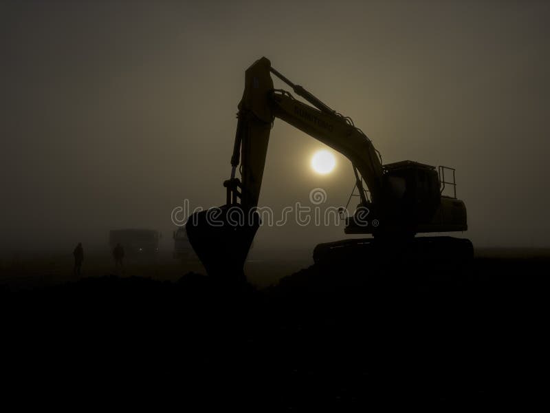 Work of Heavy Construction Machinery and Crawler Buckets and the ...