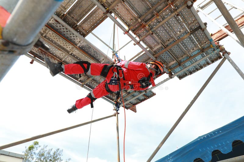 Work at Height by Rope Access Editorial Stock Image - Image of ...