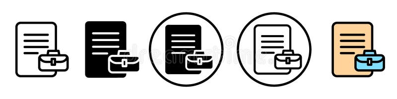 Work History Icon Logo Set Vector Stock Vector - Illustration of ...