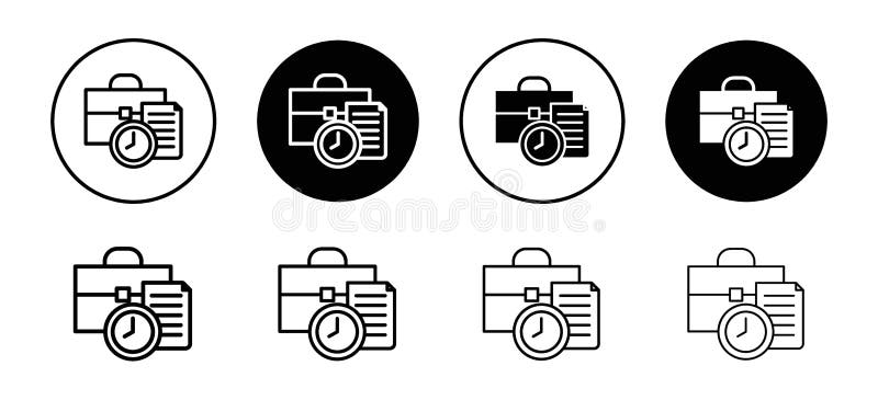Work History Icon Vector Set Collection for Web Stock Vector ...