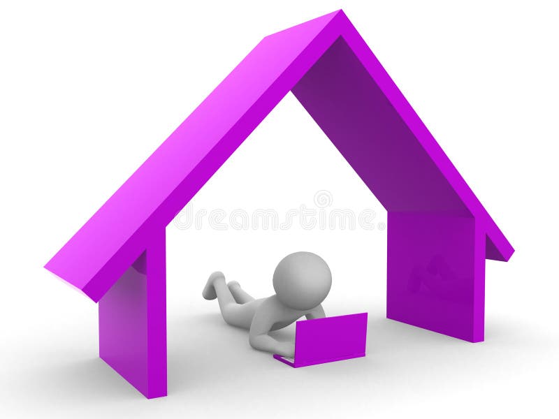 3d Man Work Home Stock Illustrations – 4,505 3d Man Work Home Stock ...