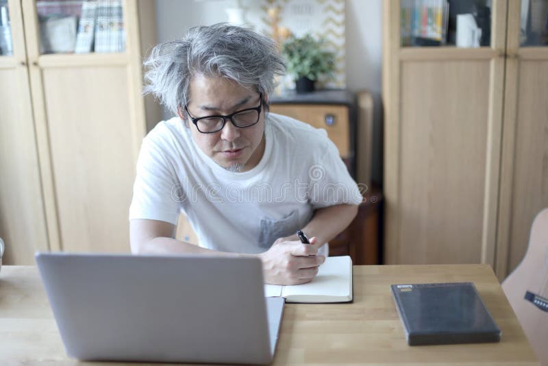 Work from home stock image. Image of carefree, awake - 180001233