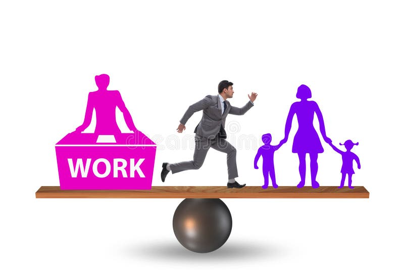 Work Home Balance with Business People Stock Photo - Image of balancing ...