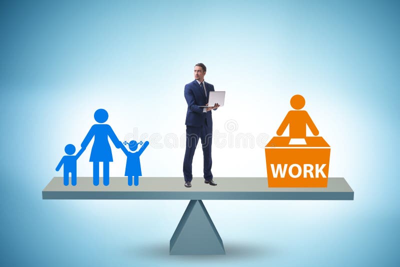 Work Home Balance with Business People Stock Photo - Image of balance ...