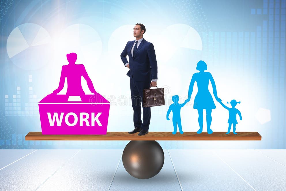Work Home Balance with Business People Stock Image - Image of decision ...
