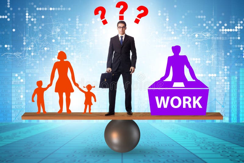 Work Home Balance with Business People Stock Photo - Image of freelance ...