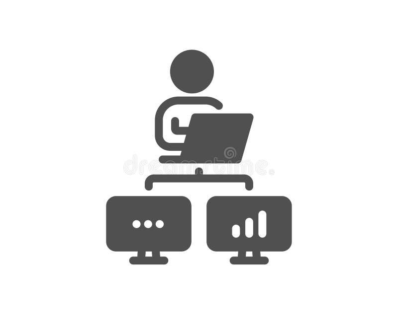 Work at Home Icon. Outsource Job Sign. Vector Stock Vector ...