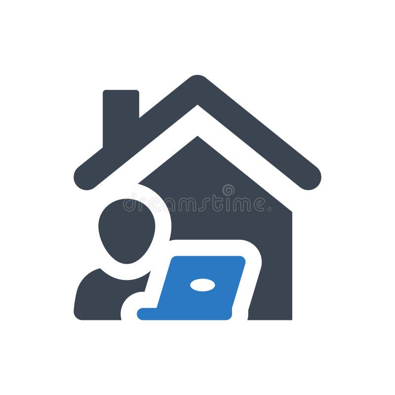 Work from home icon stock vector. Illustration of working - 262613264