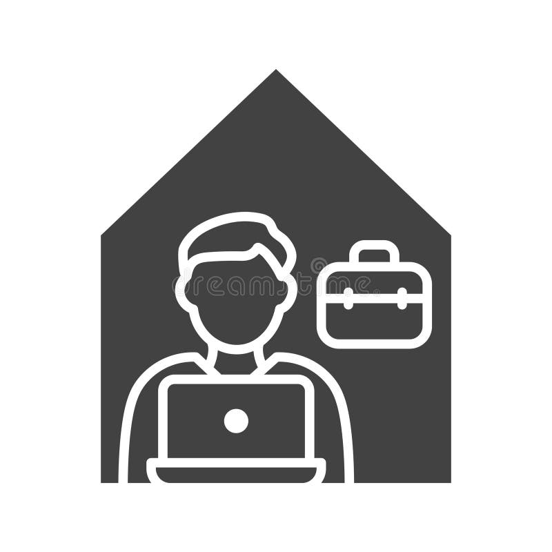 Work from Home Icon Vector Image. Stock Vector - Illustration of icon ...