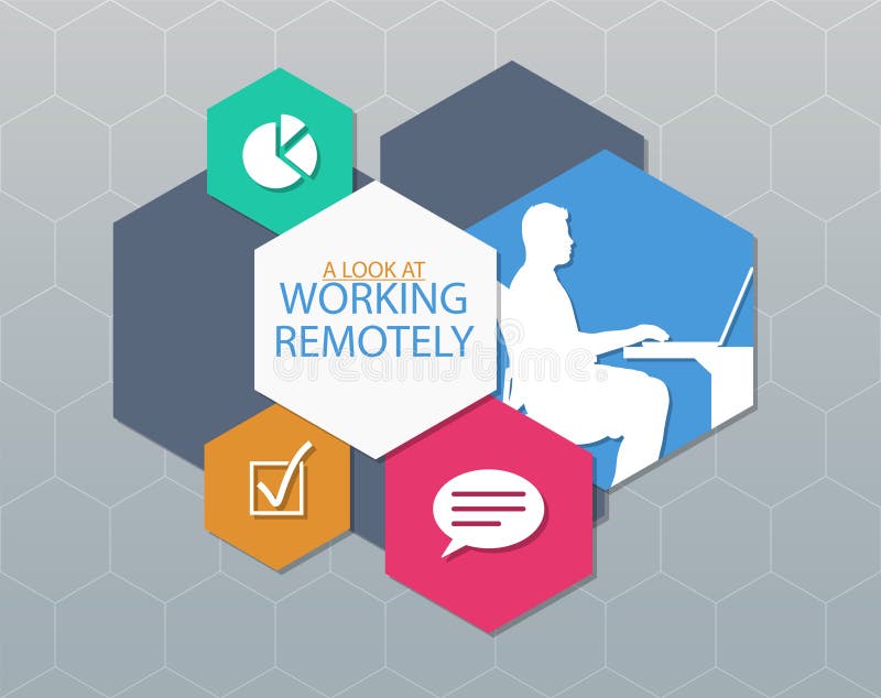 Simple Work from Home & Remote Working Title Card Template Stock Vector ...