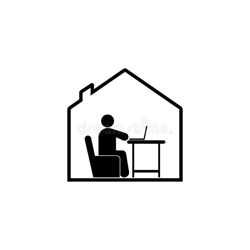 Work from home logo stock vector. Illustration of distance - 185489002