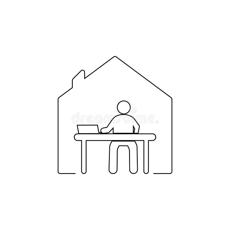 Work from home logo stock vector. Illustration of distance - 185489002