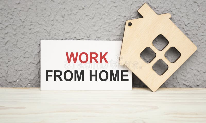 Work from Home Message on Today Stock Photo - Image of home, social ...