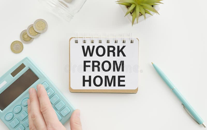 Work from Home Message on Today Stock Photo - Image of board, office ...