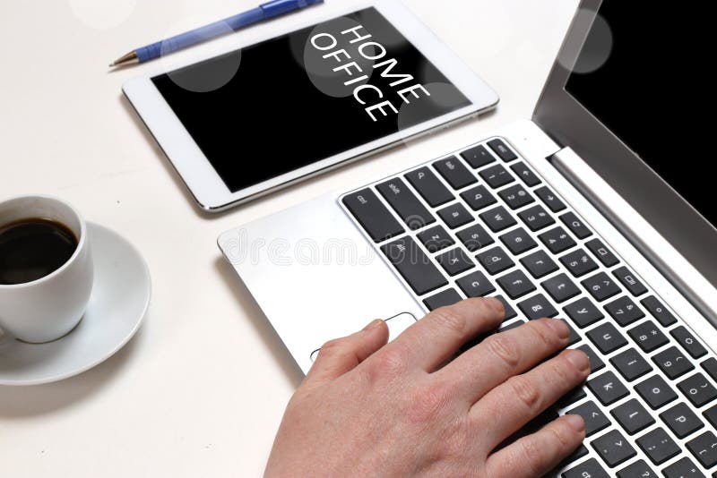 Work from Home - Home Office with Work from Home Text Stock Image ...